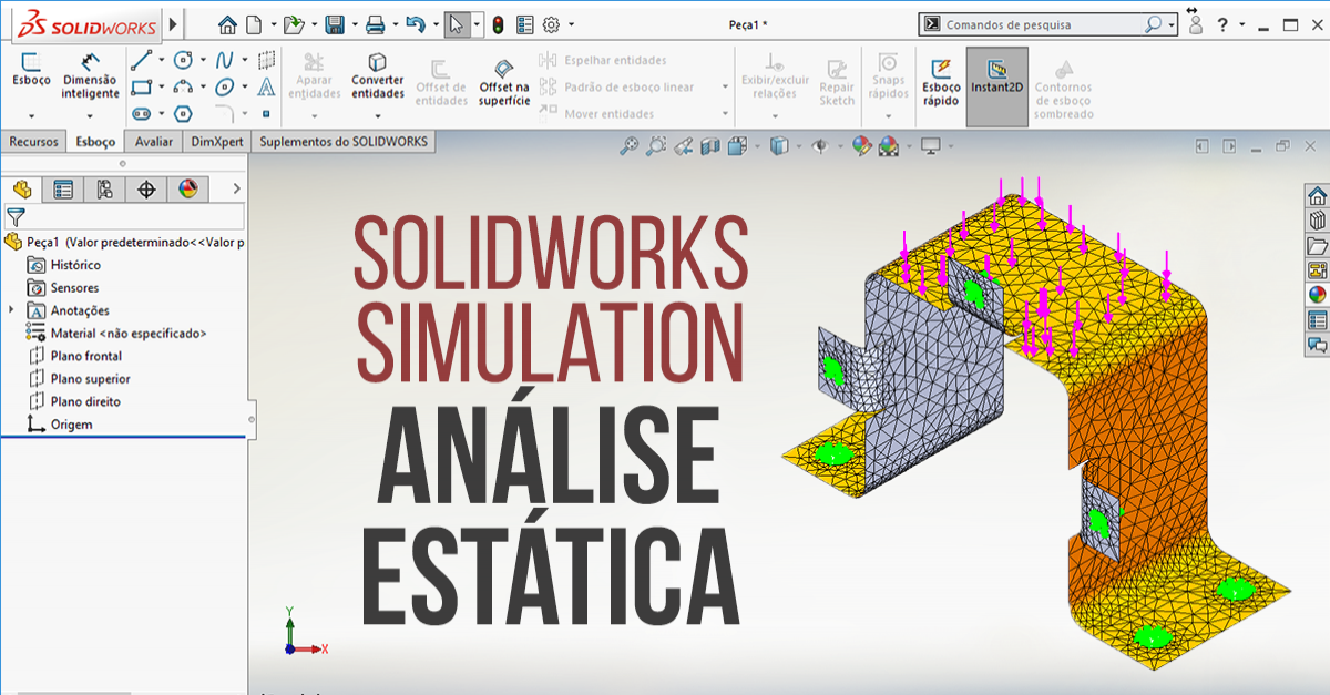 Curso SolidWorks Simulation - Análise Estática | Bookicursos.pt