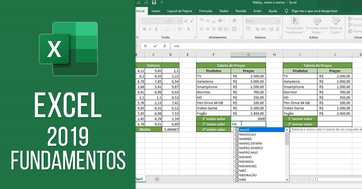 Curso Excel 2019 Fundamentos | Bookicursos.pt